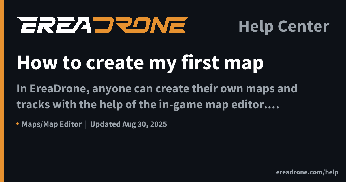 How to create my first map – Help Center - EreaDrone